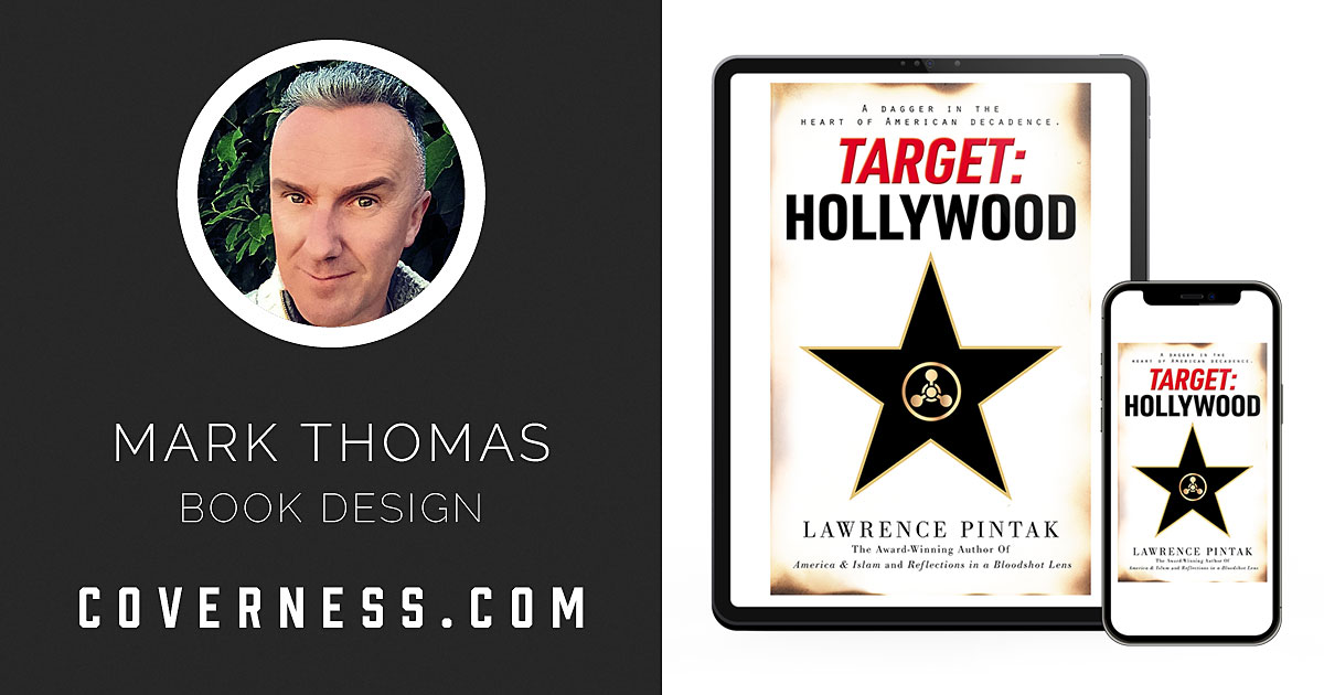 Target: Hollywood - excellent thriller book cover design by Mark Thomas